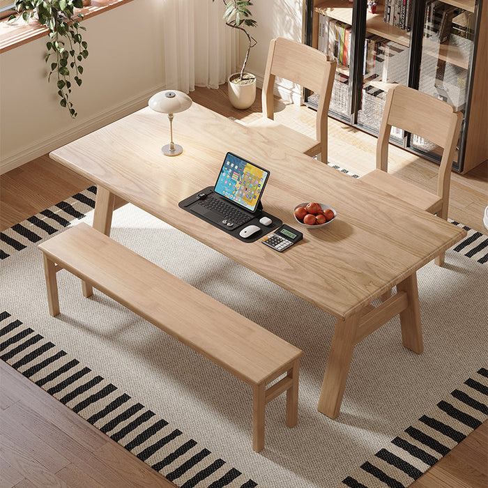 Nangle Minimalist Multi-Purpose Solid Timber Study Desk 180cm/200cm ...