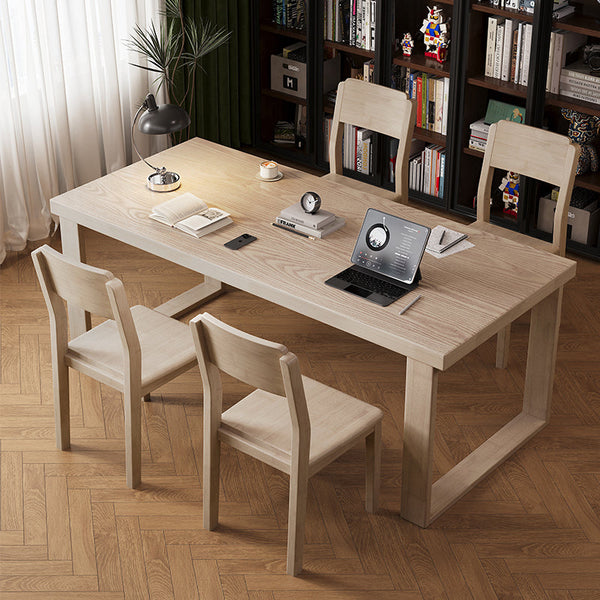 Zaheer Minimalist Multi-Purpose Solid Timber Study Desk 180cm/200cm ...