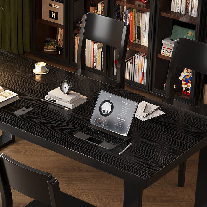 Zaheer Minimalist Multi-Purpose Solid Timber Study Desk 180cm/200cm ...