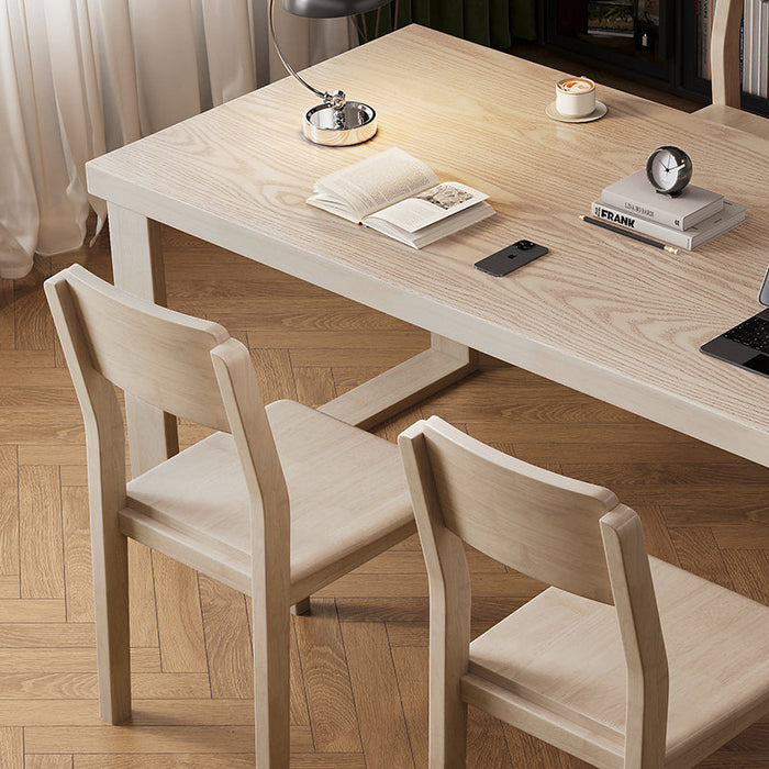 Zaheer Minimalist Multi-Purpose Solid Timber Study Desk 180cm/200cm ...