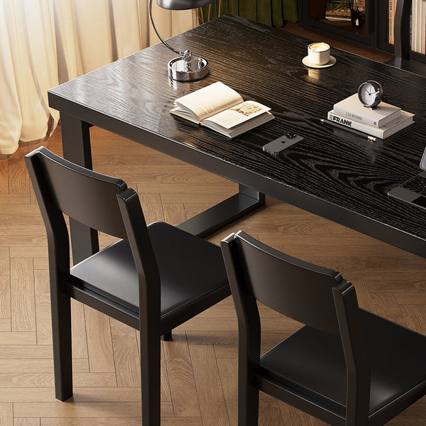 Zaheer Minimalist Multi-Purpose Solid Timber Study Desk 180cm/200cm ...