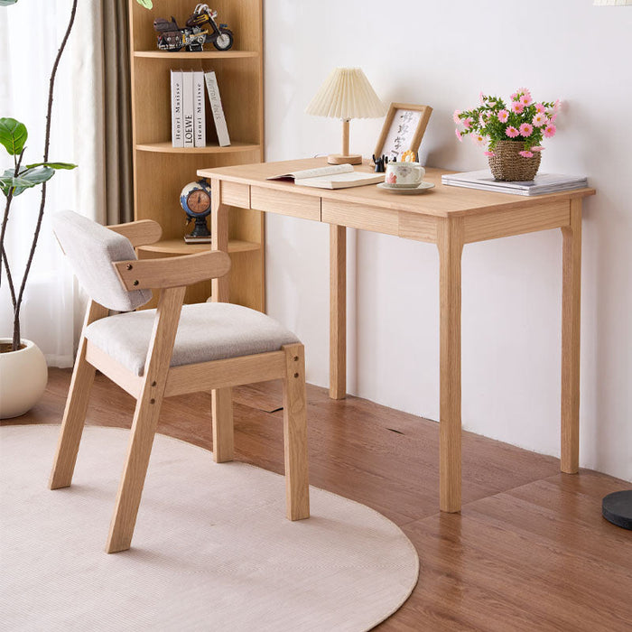 Jett Classic Design Solid Timber Slab Study Desk with Drawers 100cm/12 ...