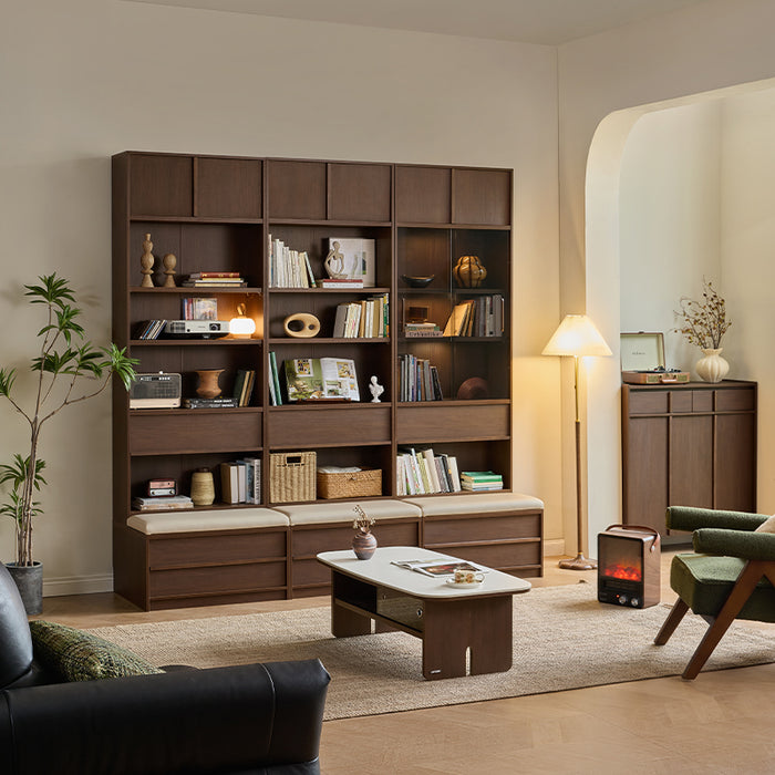 Brooke Floor-standing Bookcase Modular Display Shelf & Storage With Se ...