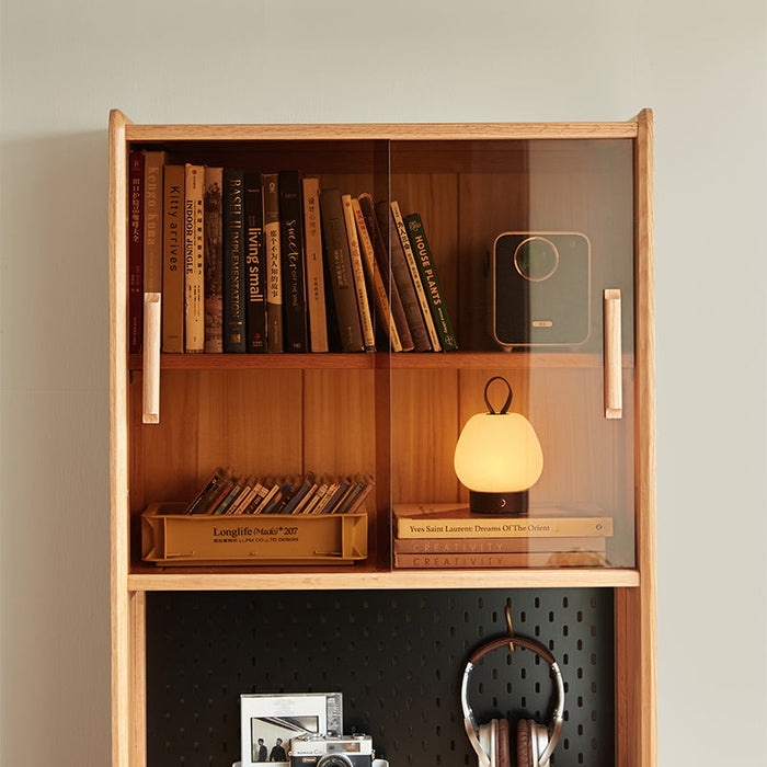 Xanthe FAS-Graded Solid American Oak Study Desk with Bookcase 1.2m/1.4 ...