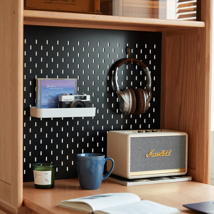 Xanthe FAS-Graded Solid American Oak Study Desk with Bookcase 1.2m/1.4 ...