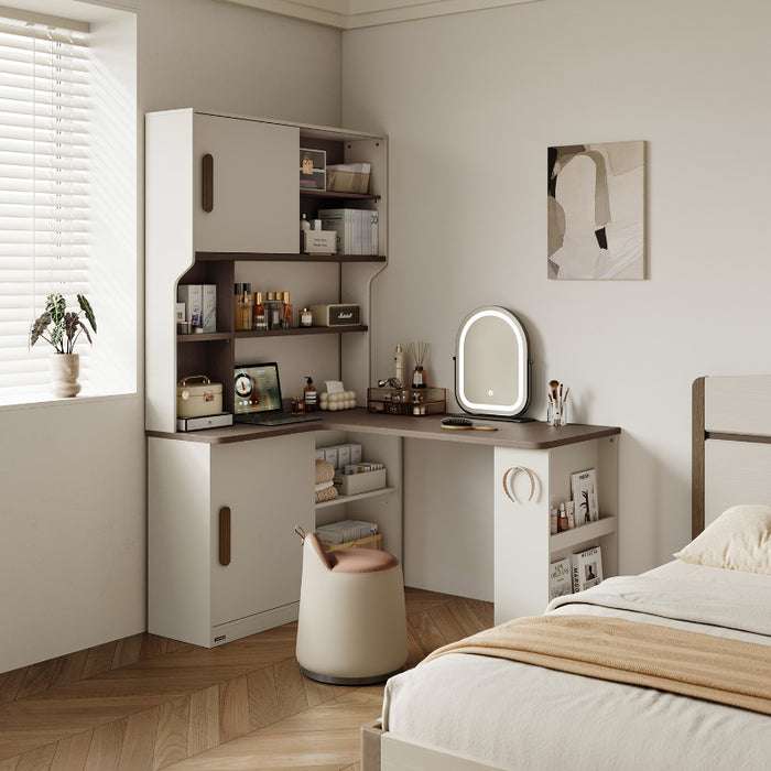 Chad 1.2m/1.4m Single Corner Office Desk/Computer Table Set Right-side ...