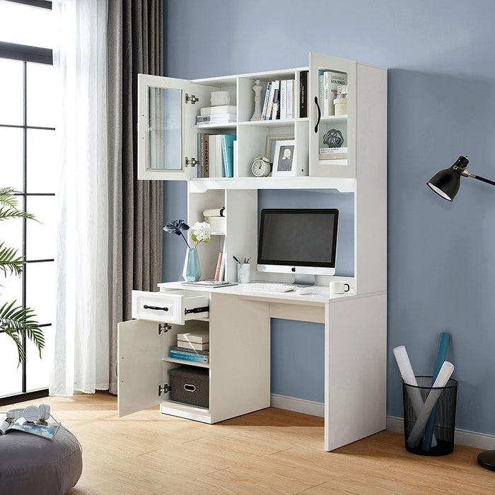 Charlotte 1.2m/1.4m Single Office Desk/Computer Table Set With Drawer ...