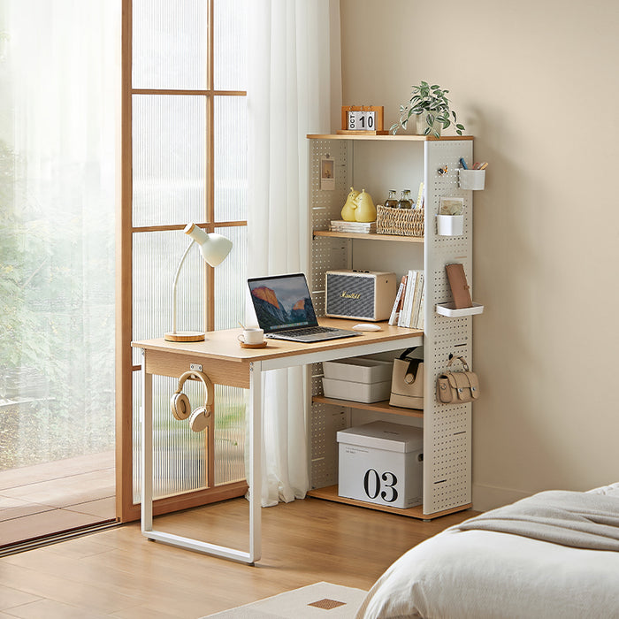 Beverly Carbon Steel Study Desk/Computer Table Set with Chair/Bookcase ...