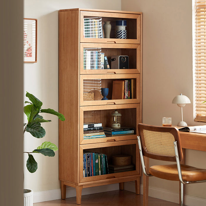 Angela 0.6m/0.8m Rubberwood Flip-door Bookcase Bookshelf/Storage Rack ...