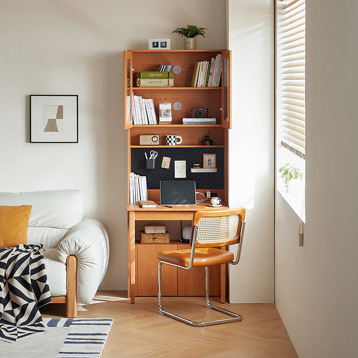 Fabian Bookcase Set With Chair/Carbon Crystalline Panel/Single Desk Mu ...
