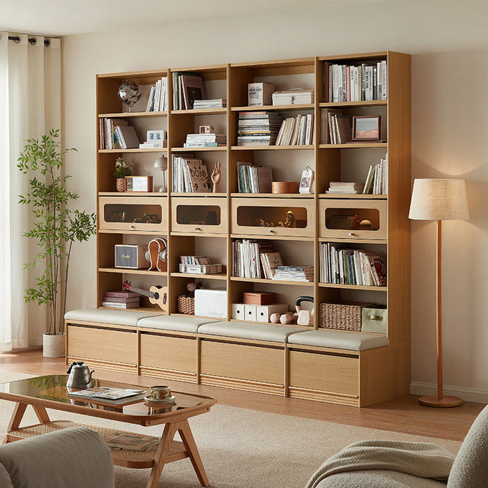 Edwin Bookcase Modular Display Shelf & Storage With Seat Multiple Size ...