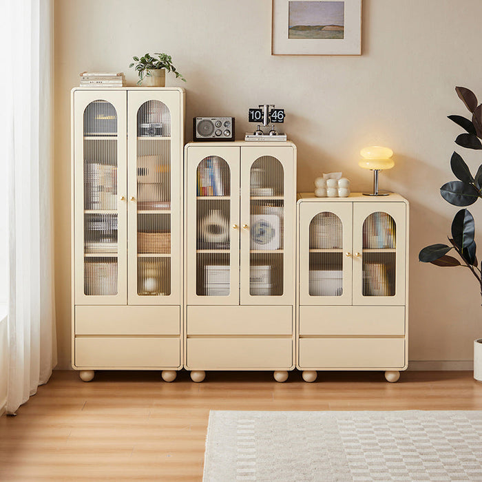 Mackenzie 0.6m Cream White Bookcase Bookshelf/Storage Rack Multiple Si ...