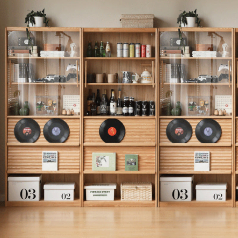 Kyson 85cm FAS-Graded Solid American Oak Wood Floor-standing Bookcase ...