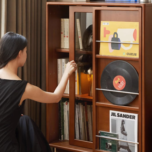 Regina FAS-Graded Solid Liriodendron Wood Bookcase Display Shelf/Stora ...