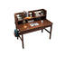 Blythe Walnut Solid Wood Study Desk with Book Shelves and Drawers/Rubb ...