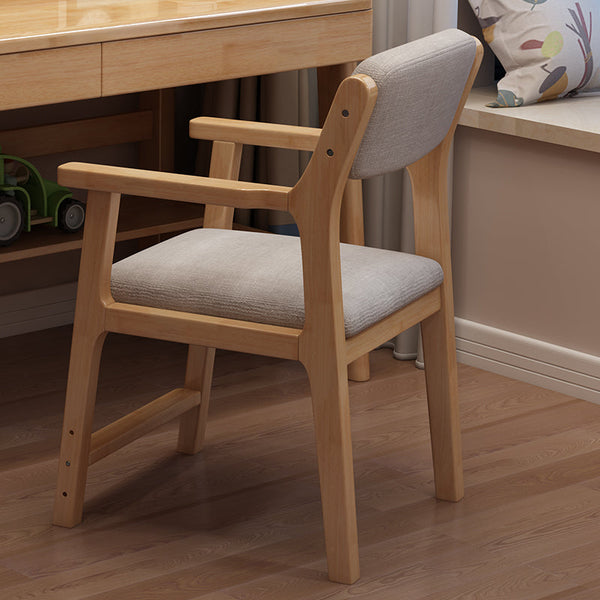 Sinoa Solid Timber Chair /Rubberwood/Cotton and Linen – OZ Study Desks