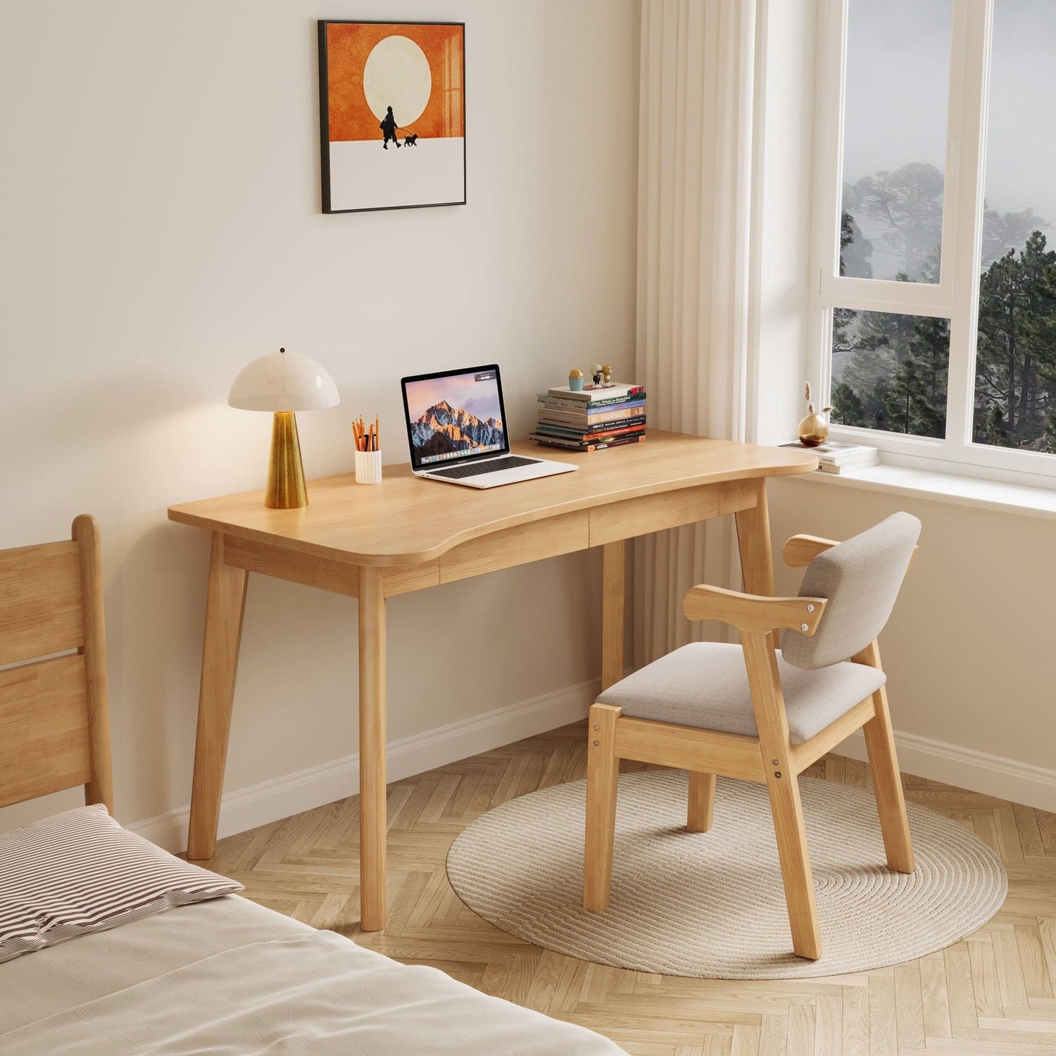 Draylen Solid Rubberwood Study Desk with Drawers 1.2m | OZSD – OZ Study ...