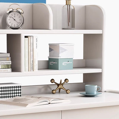 Ave Solid Wood Study Desk with Shelf and Drawers/Bookcase/Rubberwood/W ...