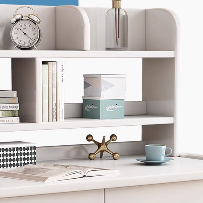 Ave Solid Wood Study Desk with Shelf and Drawers/Bookcase/Rubberwood/W ...